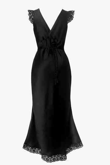 The Romy silk midi dress - Onyx – Coutille